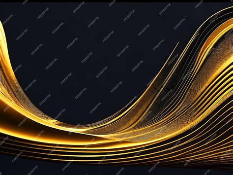 Premium Photo Wave Lines Pattern Smooth Curve Flowing Dynamic Gold Gradient Light