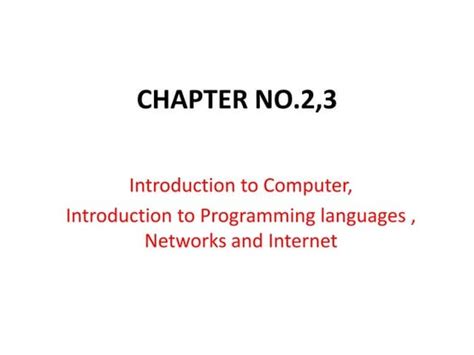 introduction to computer programming ppt