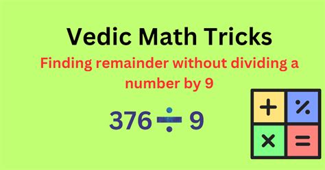 Vedic Math Trick Without Doing Actual Division Find The Remainder On