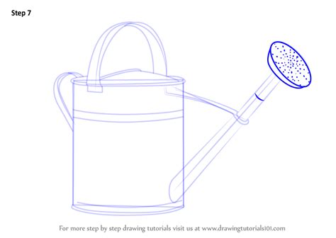 How To Draw Watering Can Everyday Objects Step By Step DrawingTutorials