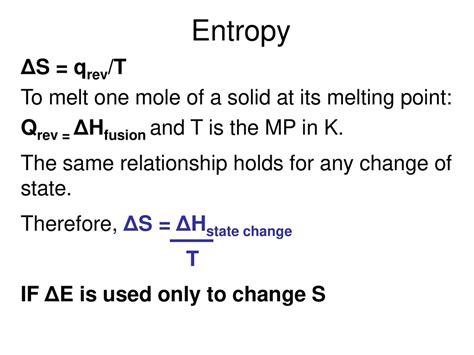 Entropy The Entropy Of Any System May Be Found At Least Theoretically