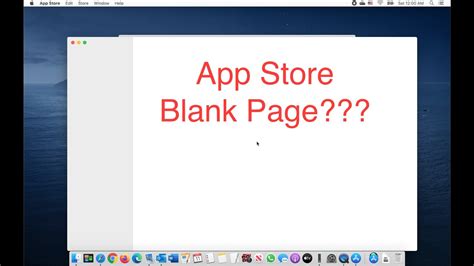 MacOS Catalina App Store Blank Page Won T Open Hangs Solved YouTube