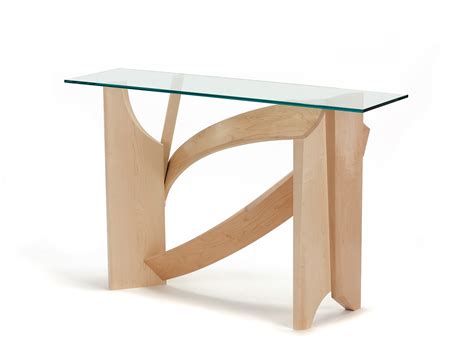 Nico Yektai Glass Hall Table Modern Console Table