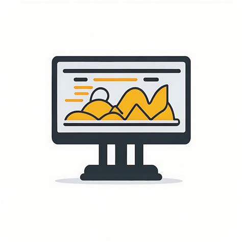 Premium Photo Sticker Monitor Vector Flat Icon