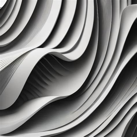 Premium Photo Abstract Background With Monochrome Wave Lines On White