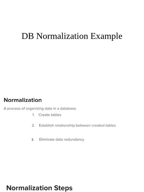 Db Normalization Example Pdf
