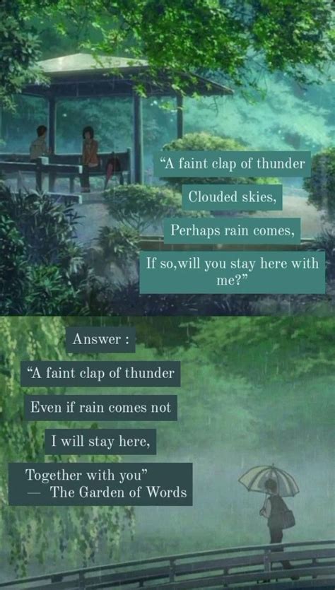Anime Quotes Garden Of Words Garden Of Words Anime Quotes