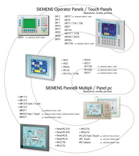 Siemens Operators Panels Touch P Tg Emme Service