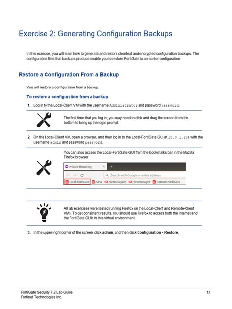 Fortinet Fortigate Security Lab Guide For Fortios 7 2 13 Pdf