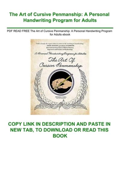 Pdf Read Free The Art Of Cursive Penmanship A Personal Handwriting Program For Adults Ebook
