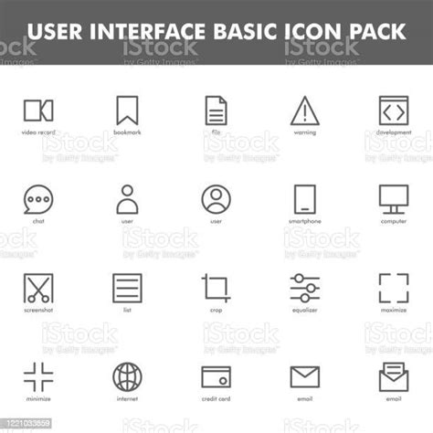 User Interface Icon Pack Isolated On White Background For Your Web Site Design Logo App Ui