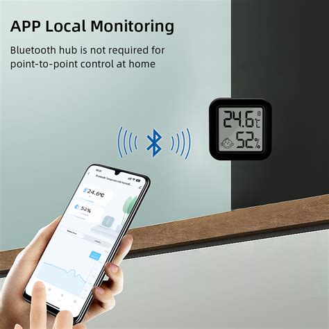 onenuo tuya bluetooth temperature humidity sensor mini lcd digital