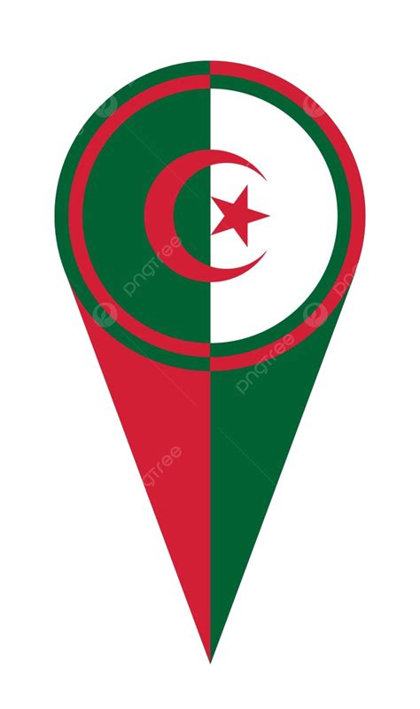 algeria map pointer location flag illusteation marker bubble vector