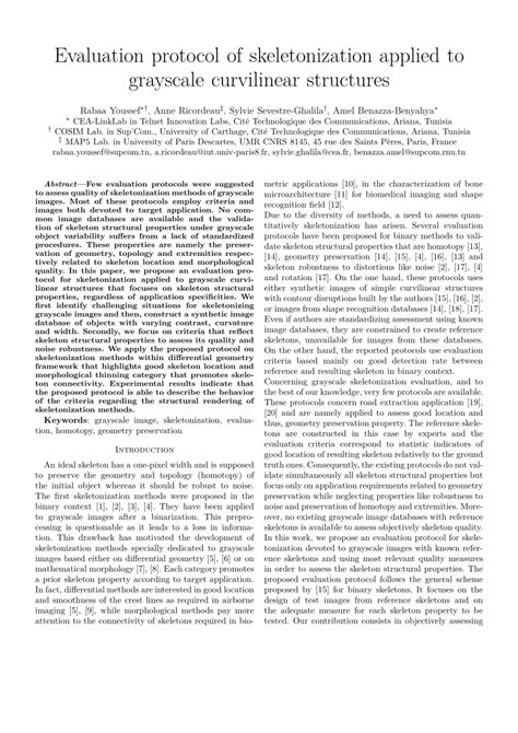 Pdf Evaluation Protocol Of Skeletonization Applied To Grayscale