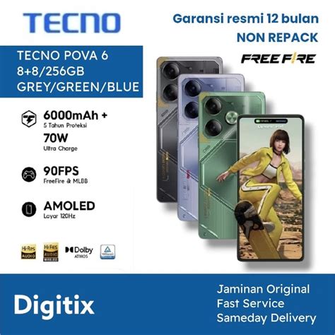 Jual Tecno Pova Ram Gb Garansi Resmi Tecno Tahun Shopee Indonesia