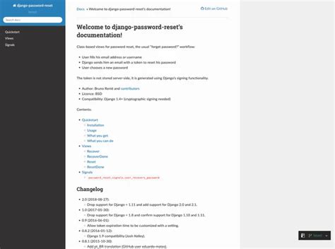 Django Password Reset By Brutasse A Undefined Template Built At Lightspeed