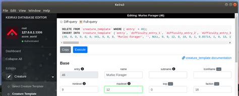 Keira3 A Modern Database Editor For Wow 335 Mangosrumors