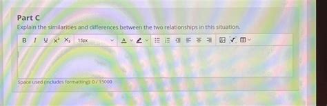 Part C Explain The Similarities And Differences Between The Two Relationships In This Sit Others