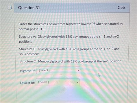 [solved] order the structures below from highest to lowest