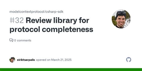review library for protocol completeness · issue 32 · modelcontextprotocol csharp sdk · github