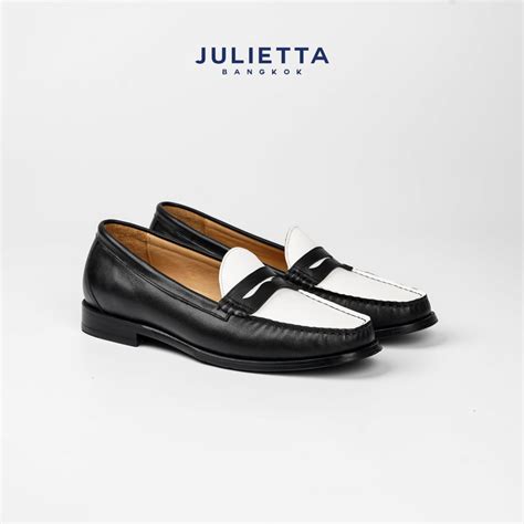 Julietta Loren Penny Loafer Calfskin Two Tone Julietta Bangkok