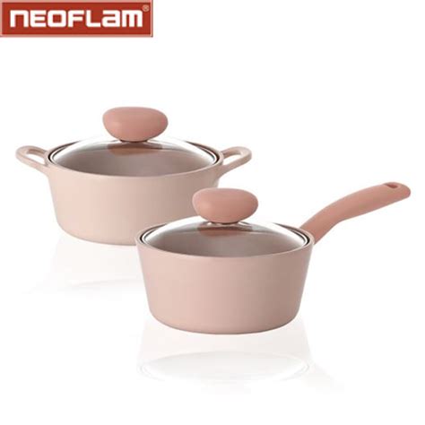 네오플램 샤베트 인덕션 유리뚜껑 18cm 양수냄비 18cm 편수냄비 미니피치 2종 세트 Lg생활건강 가족몰