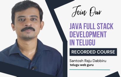 Become A High Demand Java Full Stack Developer In Best Java Full Stack Course In Telugu