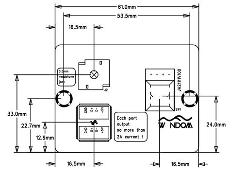 AA JA11112 Interface Extension Board With USB Charge Only JAB Accessories
