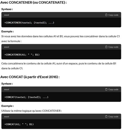 Clic Formation Support Fonctions Concatener