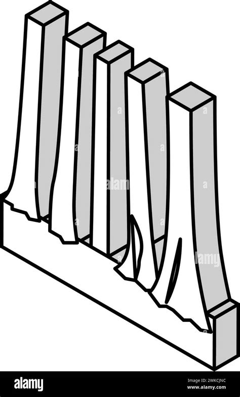 sequoia national park isometric icon vector illustration stock vector