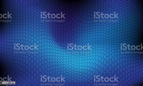 개요 검은 선 육각 메쉬 파 블루 배경 텍스처 벡터 일러스트 레이 션에 육각형에 대한 스톡 벡터 아트 및 기타 이미지 육각형
