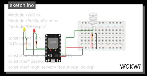 Mqtt Led Dht22 Iot Cloud Wokwi Esp32 Stm32 Arduino Simulator
