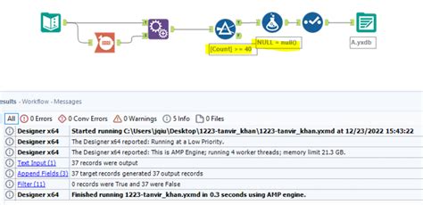 Solved Output Only When There Are Enough Records In Input Alteryx