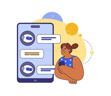 Chatbot Or Customer Support Assistance Stock Illustration