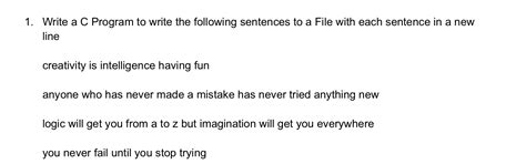 Solved 1 ﻿write A C Program To Write The Following