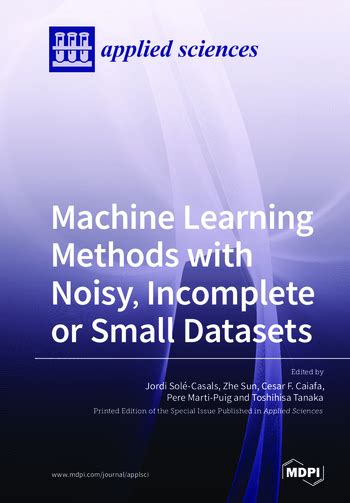 Machine Learning Methods With Noisy Incomplete Or Small Datasets
