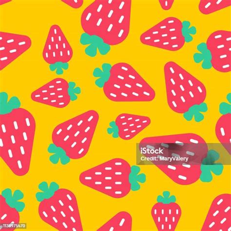 원활한 딸기 패턴입니다 베리 배경입니다 여름 질감입니다 벡터 장식품 0명에 대한 스톡 벡터 아트 및 기타 이미지 0명 과일 귀여운 Istock