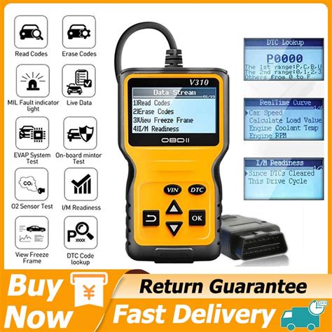 V310 OBD CODE READER OBD2 Universal Car Engine Fault Code Reader Scanner OBD Reader | Shopee ...