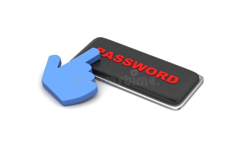 Password Button With Mouse Cursor Stock Illustration Illustration Of
