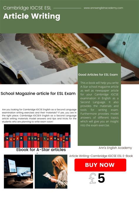 Beginners Guide For Article Writing Cambridge Igcse Esl Anns English Academy