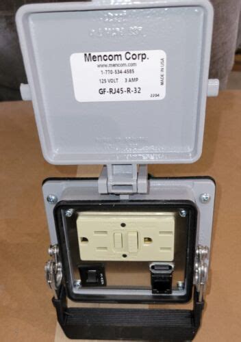 GF RJ45 R 32 Mencom Panel Interface Connector With GFCI Duplex Outlet EBay