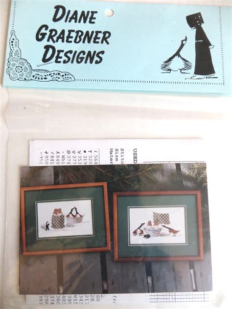 Diane Graebner 2 Counted Cross Stitch Charts Bath Water And Used Bath Water 2 Patterns Dgx