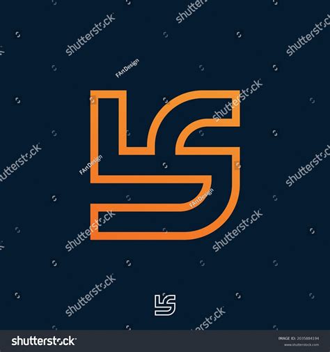 Ls Monogram Monoline Logo Style By Stock Vector Royalty Free 2035884194 Shutterstock