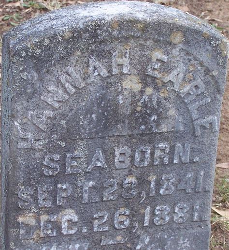 Hannah Earle Seaborn 1841 1881 Memorial Find A Grave