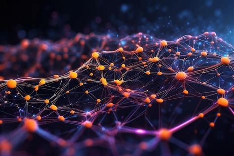 Cyber Big Data Flow Blockchain Data Fields Network Line Connect Stream Concept Of Ai Technology