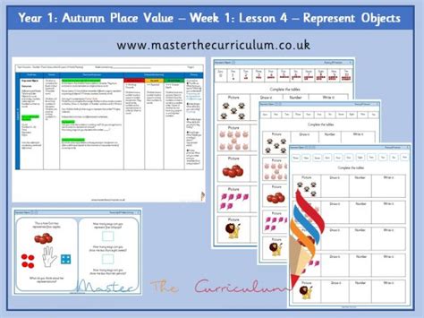 Year 1 Place Value Within 10 Lesson 4 Represent Objects Master The Curriculum