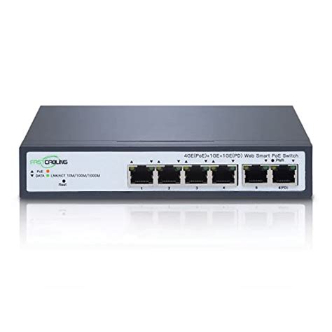 Fastcabling Poe Passthrough Switch 4 Port Vlan Qos Expand Network Port With Existed Cat5e