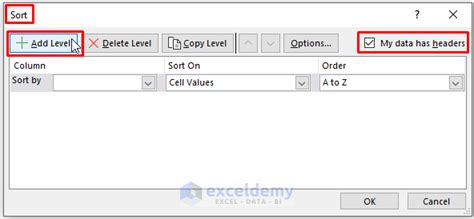 how to sort multiple headings in excel 2 methods exceldemy