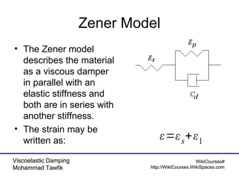 Viscoelastic Damping Zener Model Pdf Physics Science