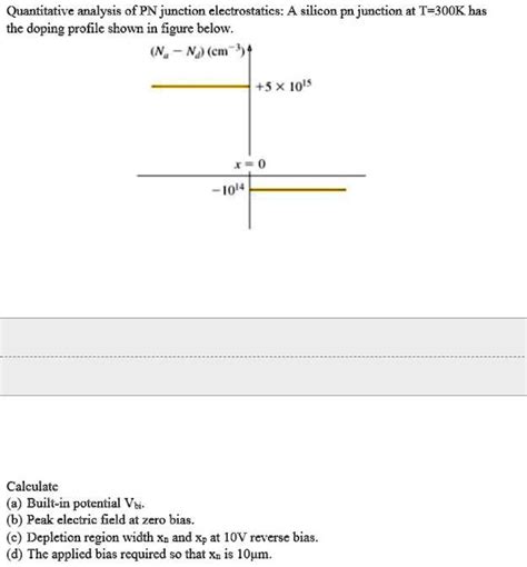 Solved Quantitative Analysis Of Pn Junction Electrostatics A Silicon